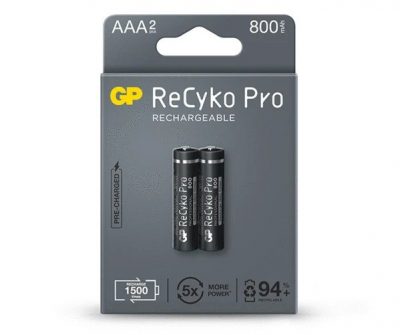 GP ReCyko Pro battery 800mAh AAA (2 battery pack) | Addcom Solution Pte Ltd