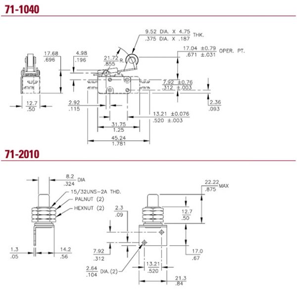 Snap Action Switches(11 ACTUATORS SERIES) | Addcom Solution Pte Ltd