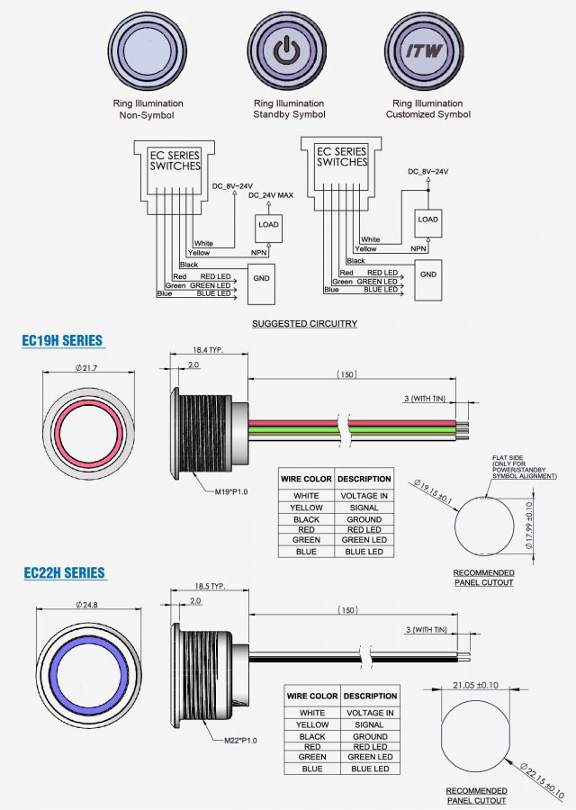 Capacitive Touch Switches (EC Series) | Addcom Solution Pte Ltd