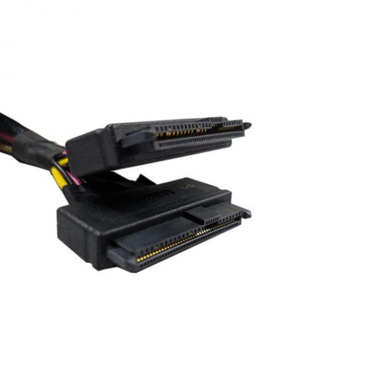 GEN4 SLIMSAS X8 (SFF-8654) TO *2 PCIE DRIVE RECEPTACLE (SFF-8639) CABLE ...